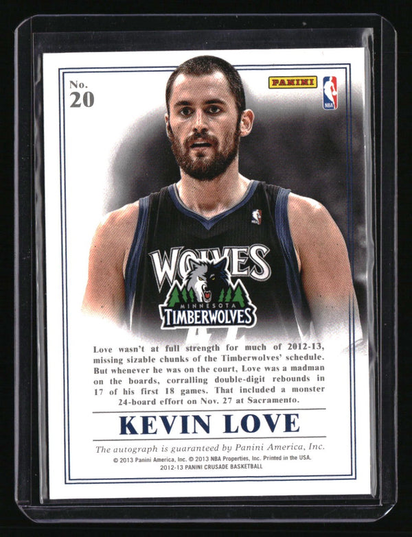 2012-13 Panini Crusade Kevin Love Majestic Signatures Gold #/25