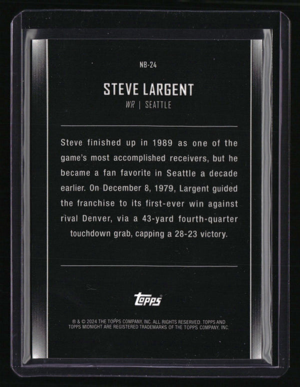 2024 Topps Midnight Steve Largent Nightball Summer Solstice #/50